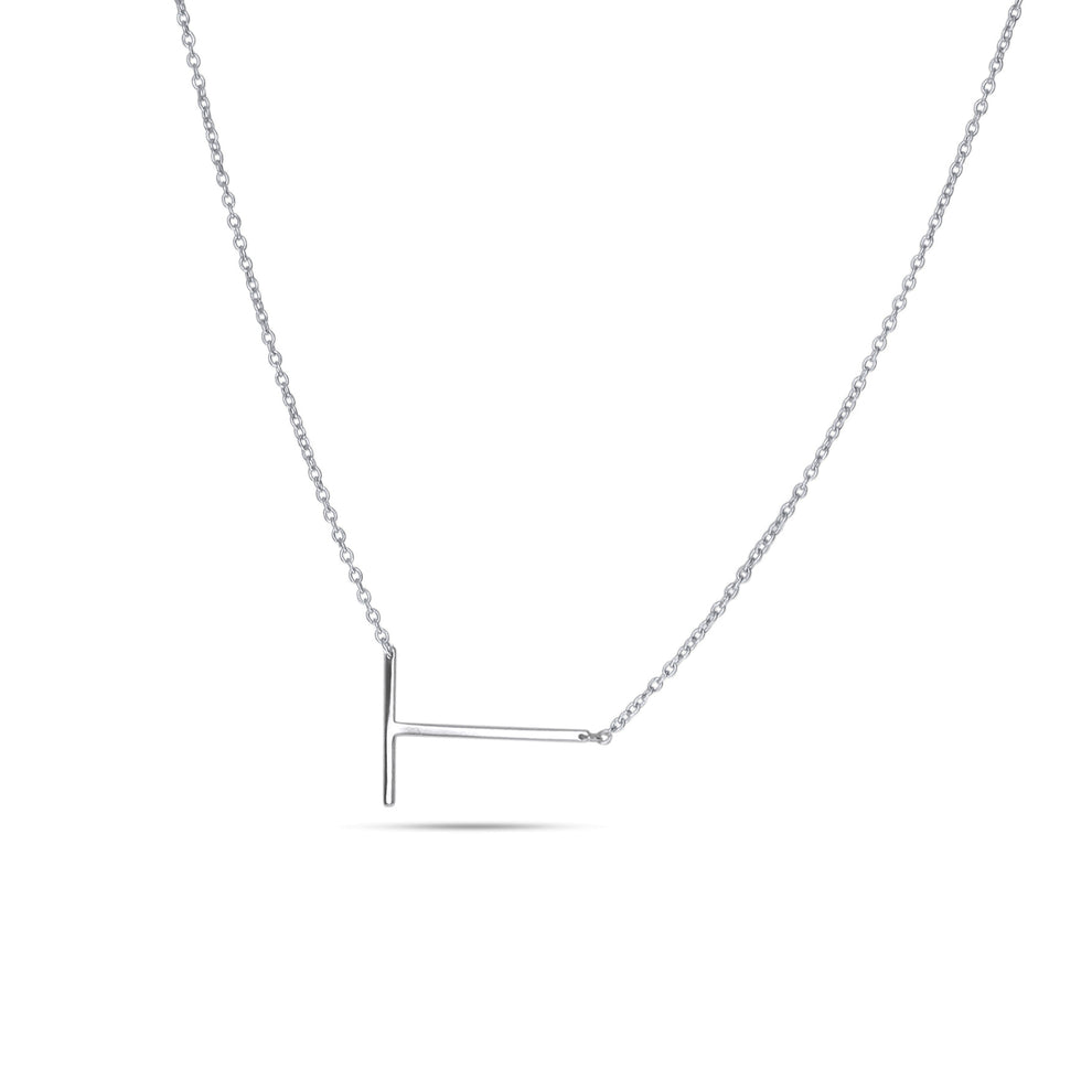 Personalized Sideways Initial Necklace - Mom Necklace | Alexandra Marks ...