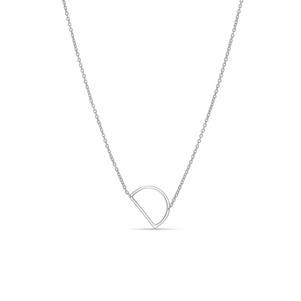 Classic Sideways Letter D Initial Necklaces | Alexandra Marks Jewelry