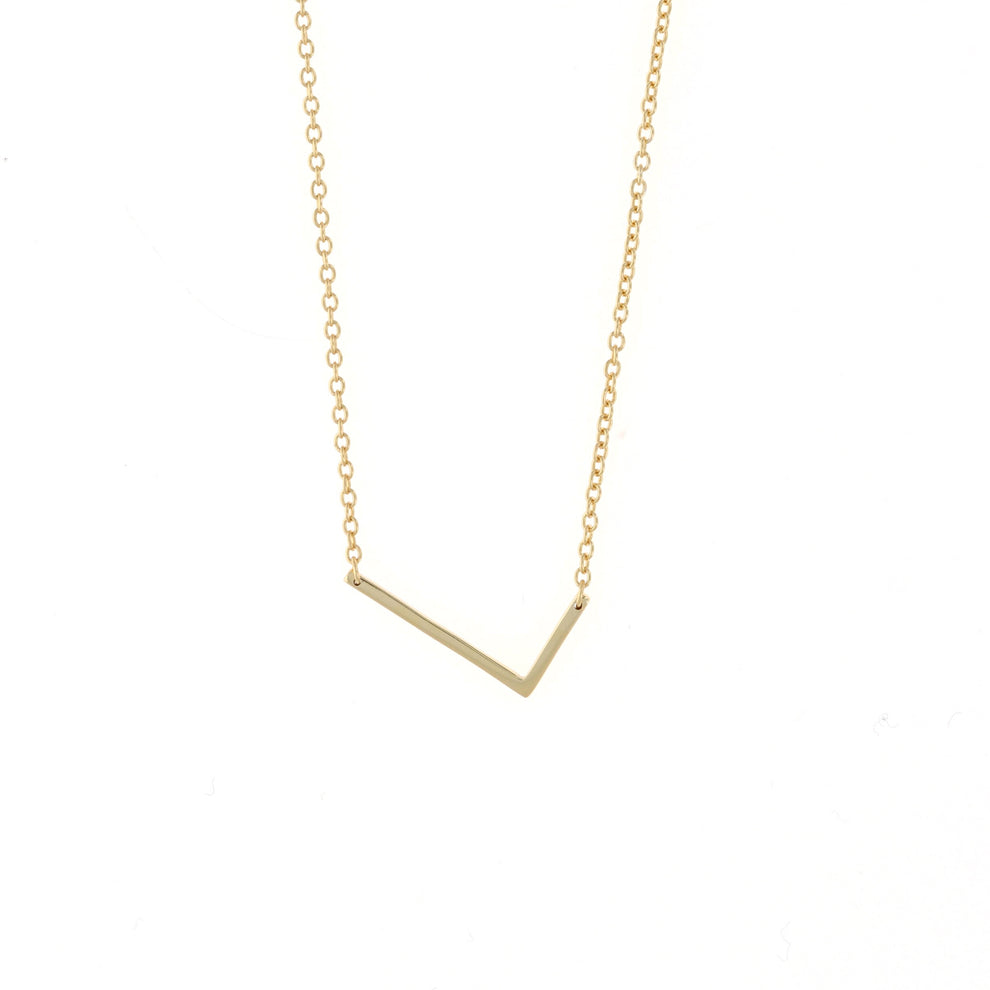 Sideways Letter L Initial Necklace | Alexandra Marks Jewelry