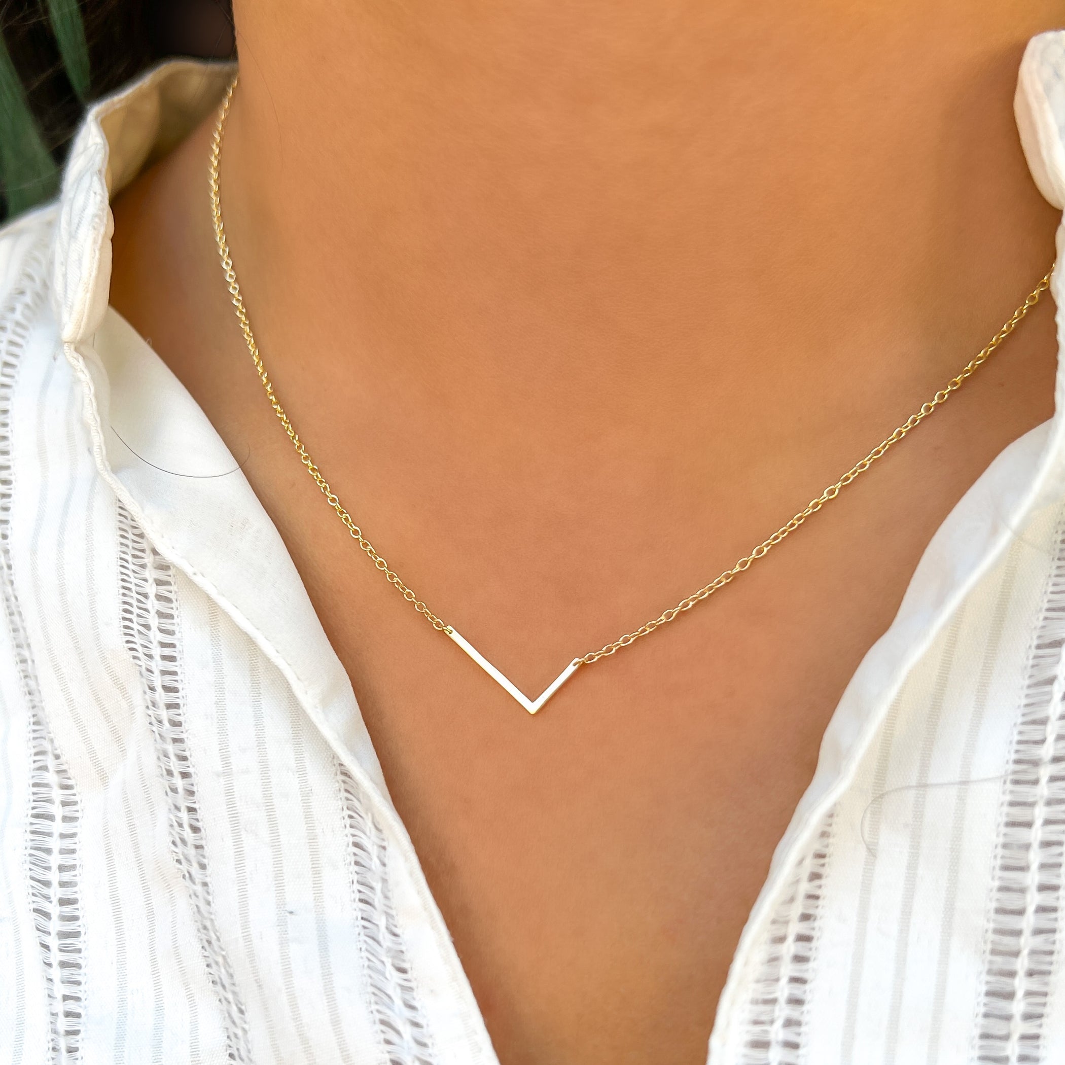 Sideways Letter L Initial Necklace | Alexandra Marks Jewelry